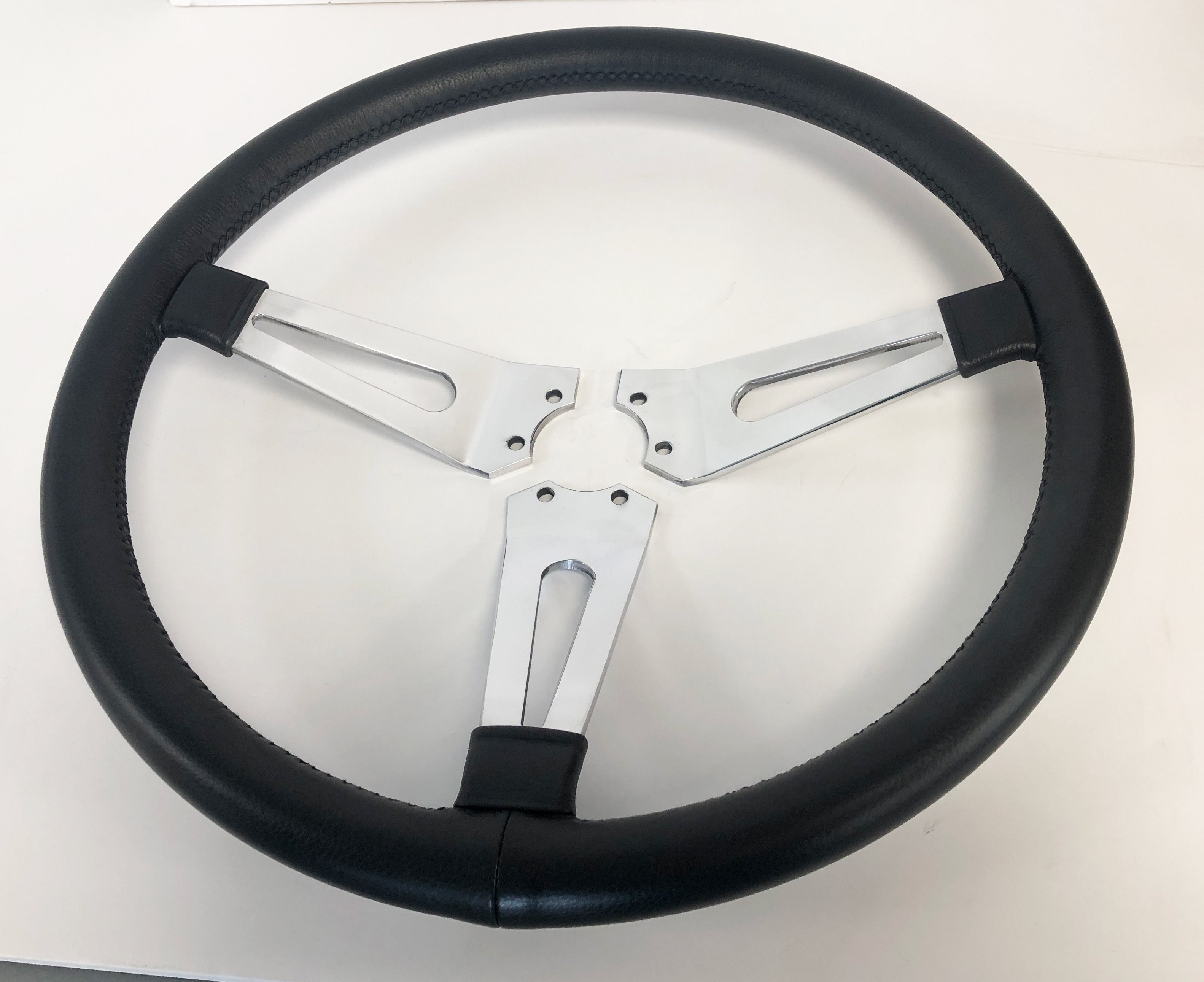 Dished Split Cobra Leather - Polished steering wheel – Moto-Lita