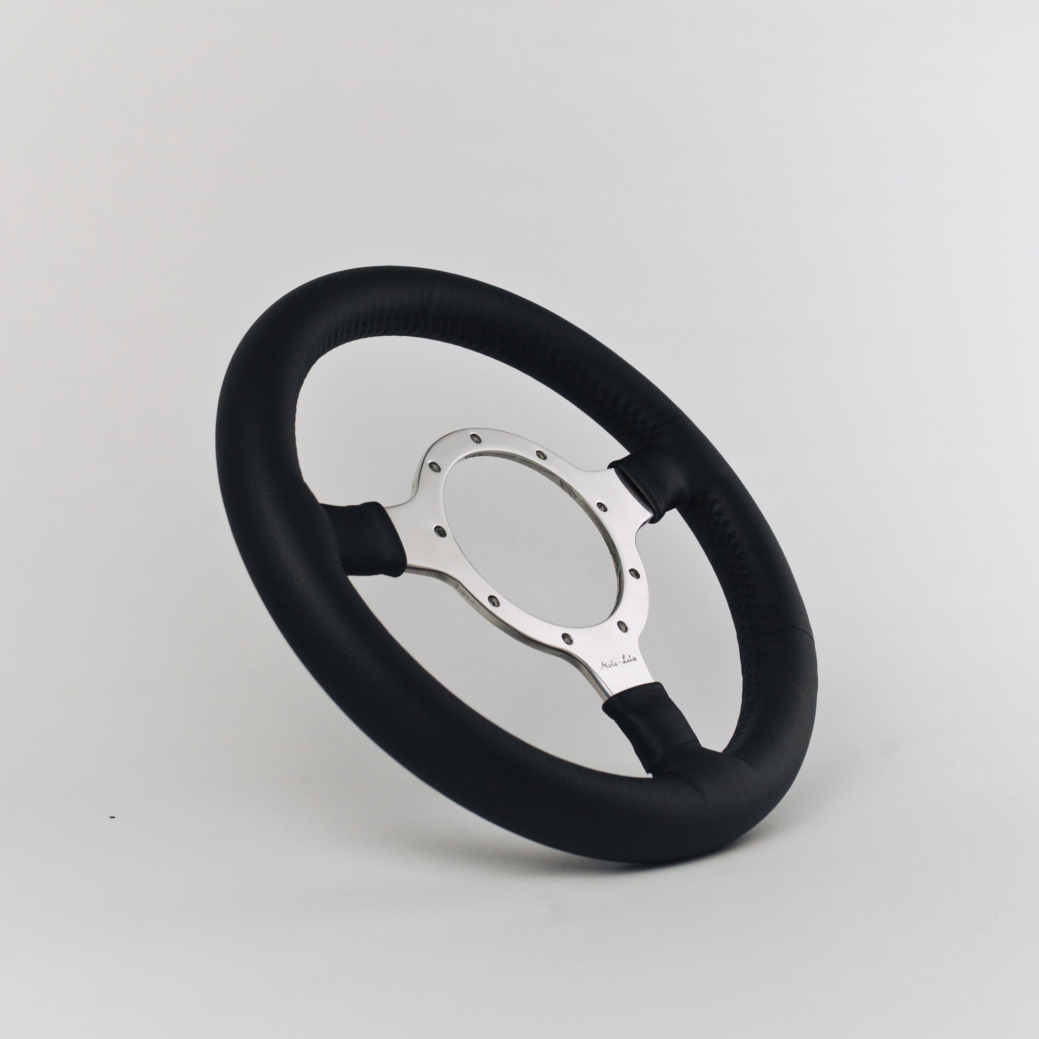 Flat MK4 Leather Rim - Polished steering wheel – Moto-Lita