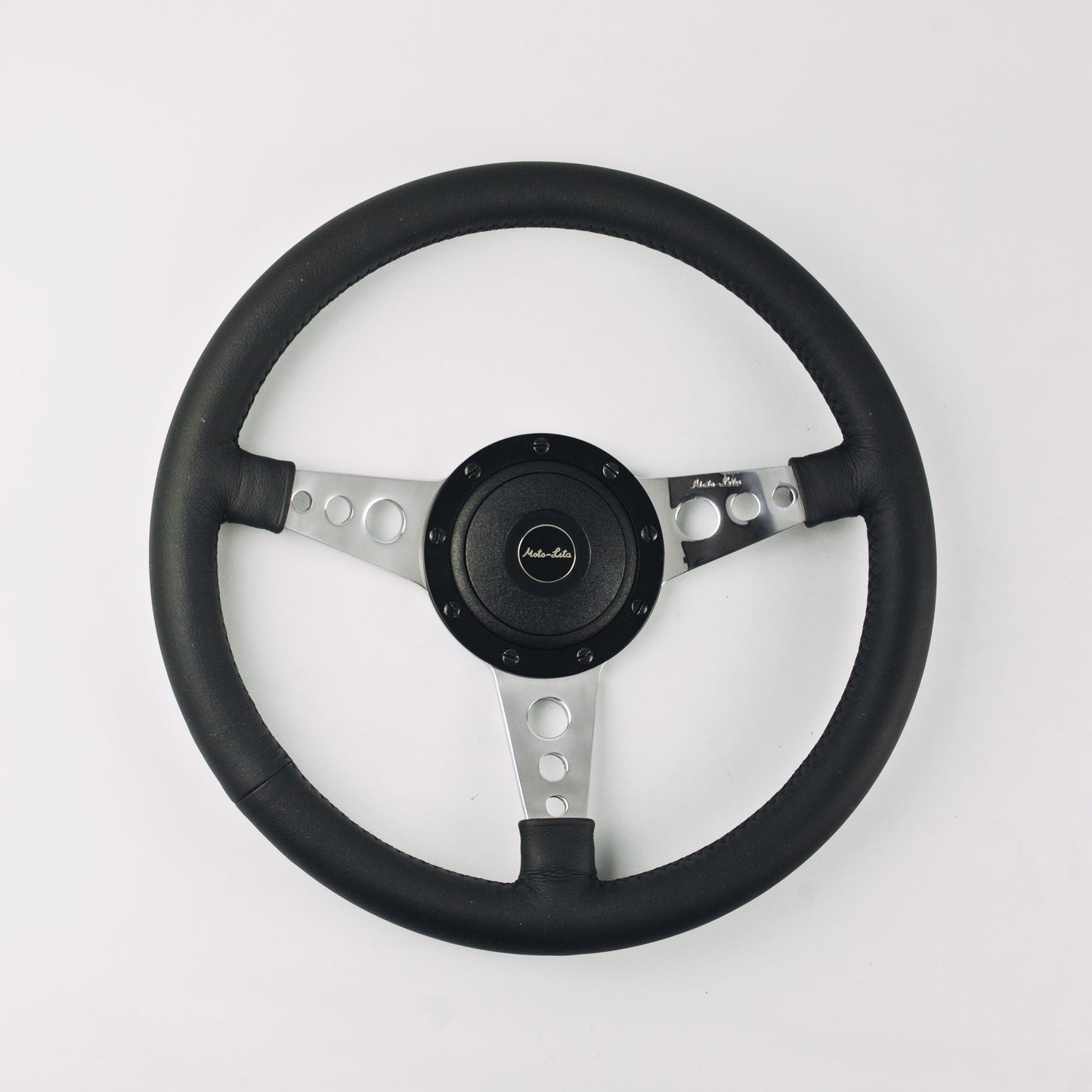 Flat MK4 Leather Rim - Polished steering wheel – Moto-Lita